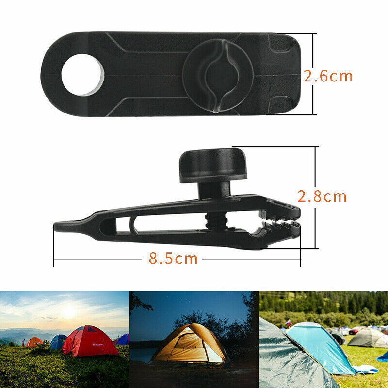 10 x Heavy Duty Reusable Tent Tarp Tarpaulin Clips Clamps Buckle ...