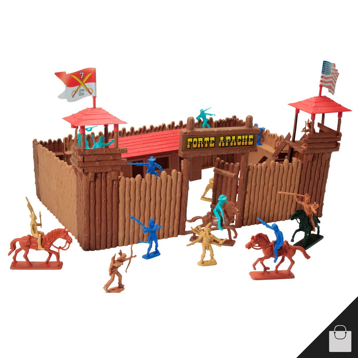 Fort Apache Vintage Old West Cowboy Indian Atlantic Figure Junior ...