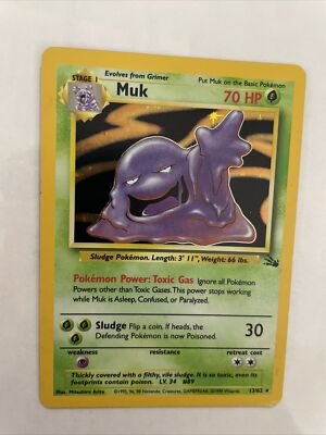 Pokémon TCG Muk Fossil 13 Holo Unlimited Holo Rare | eBay
