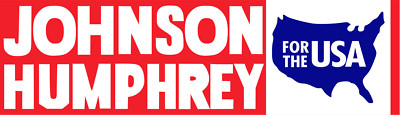 Lyndon B. Johnson Hubert Humphrey Replica 1964 President Campaign ...