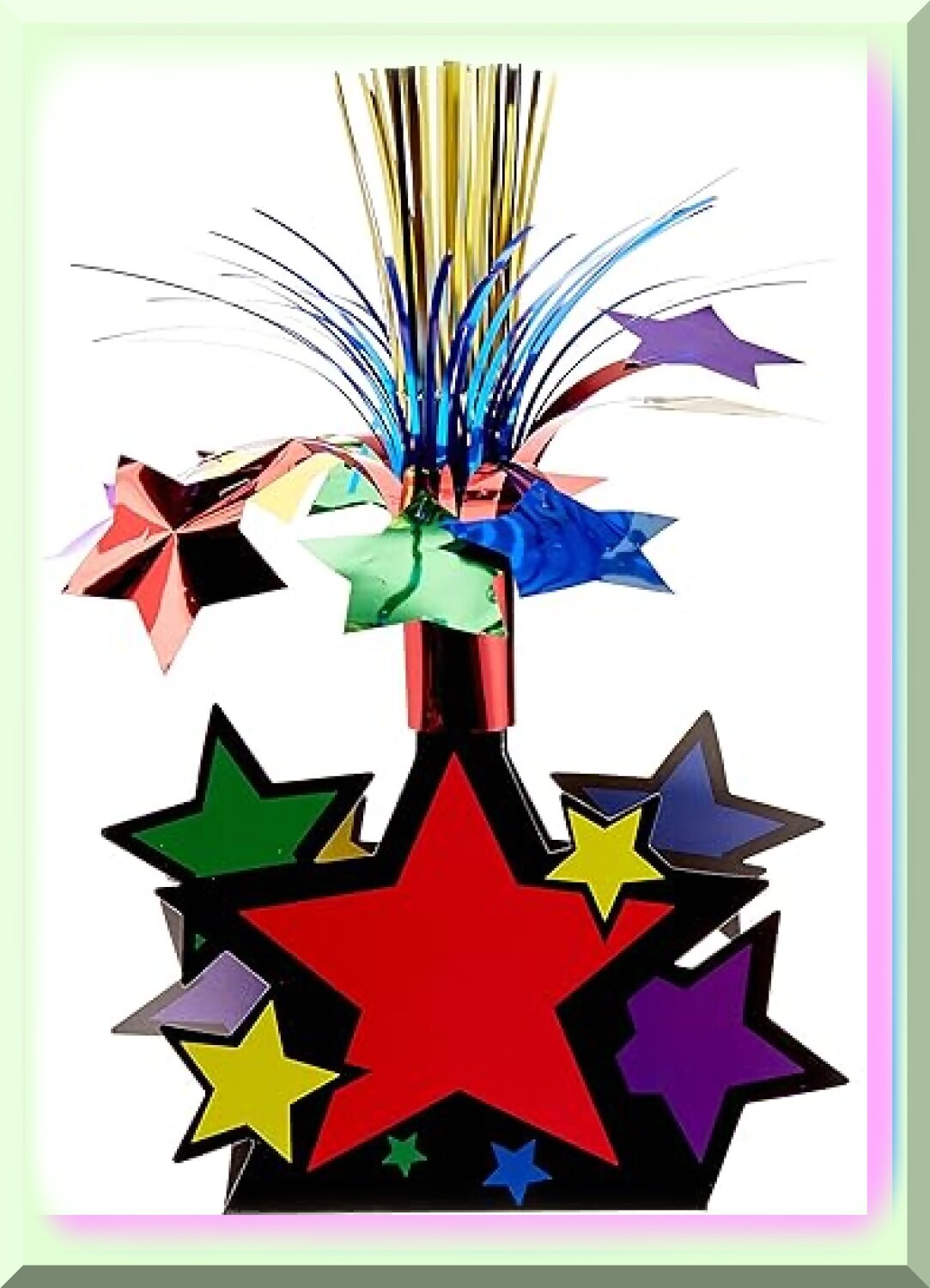 Stellar Glow Party Centerpiece - Vibrant Multi-Color Star Decoration (1 ...