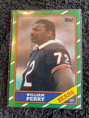 1986 Topps William Perry #20 Bears RC NM+ MK24-975 | eBay