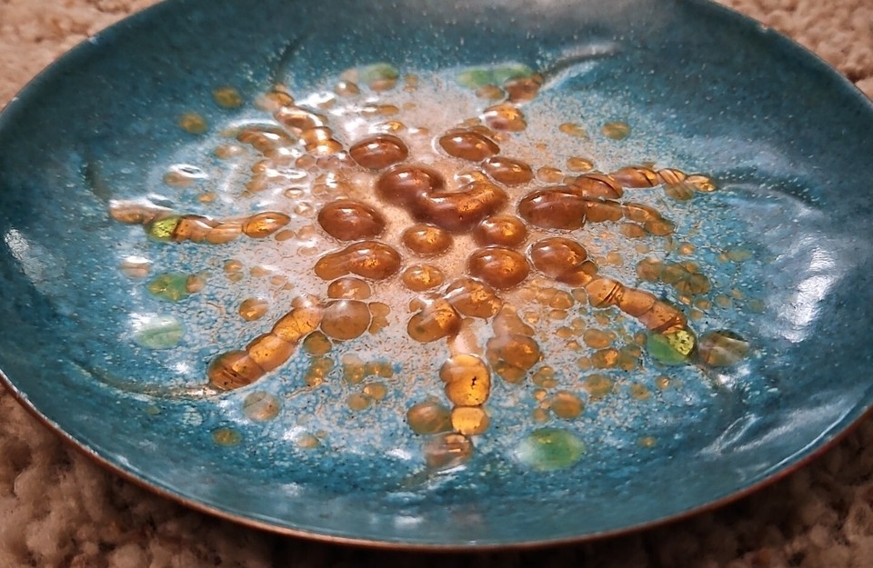 Vintage Mesick Studios Enamel on Copper Convivial Ware Sm Plate ...