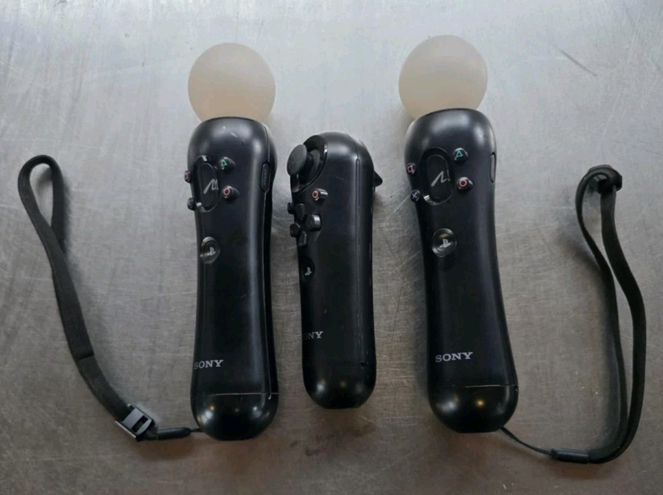 Lot Of 3 Sony PlayStation Move Motion Controllers (CECH-ZCM1U) PS3 PS4 ...
