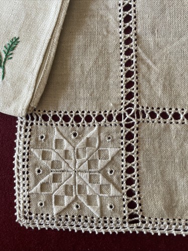 Exquisite Lefkara Lace handmade Cypriot Embroidery Linen Tablecloth ...