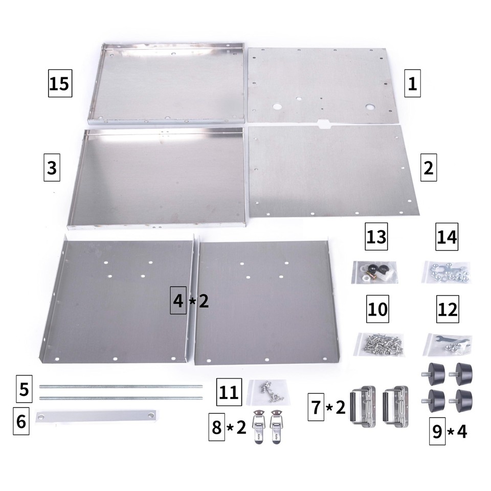 Complete Lockable Aluminum Group27 Battery Box Kit for RV, Marine&Race ...