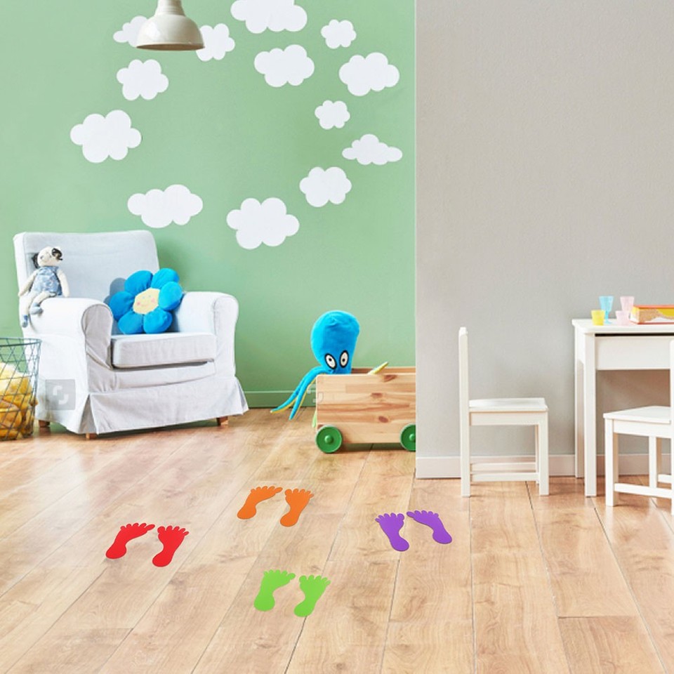 12 Pairs Footmark Stickers For Kindergartens Lovely And Practical ...