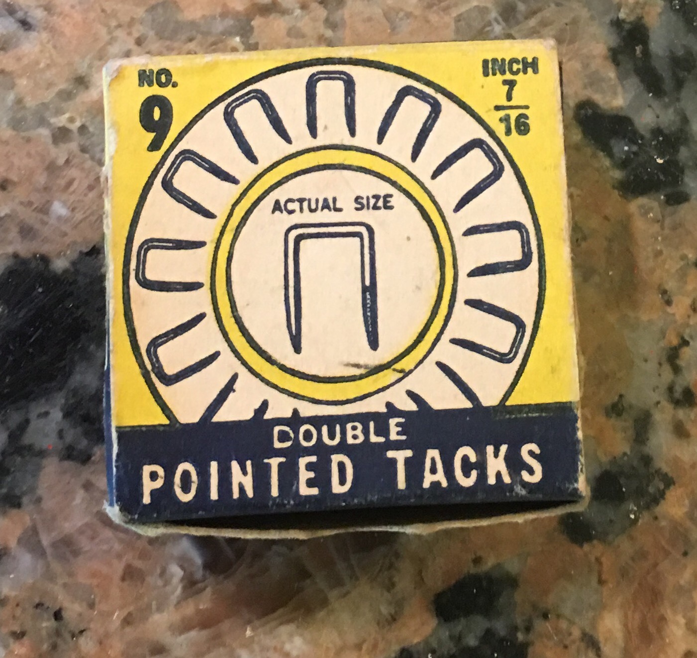 Vintage #9 7/16"Double Pointed Tacks NOS 1.75" 1.75" x 1" | eBay