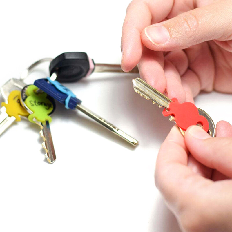 12pcs/lot Multicolor Key Top Covers Head Caps Tags ID Markers Mixed ...