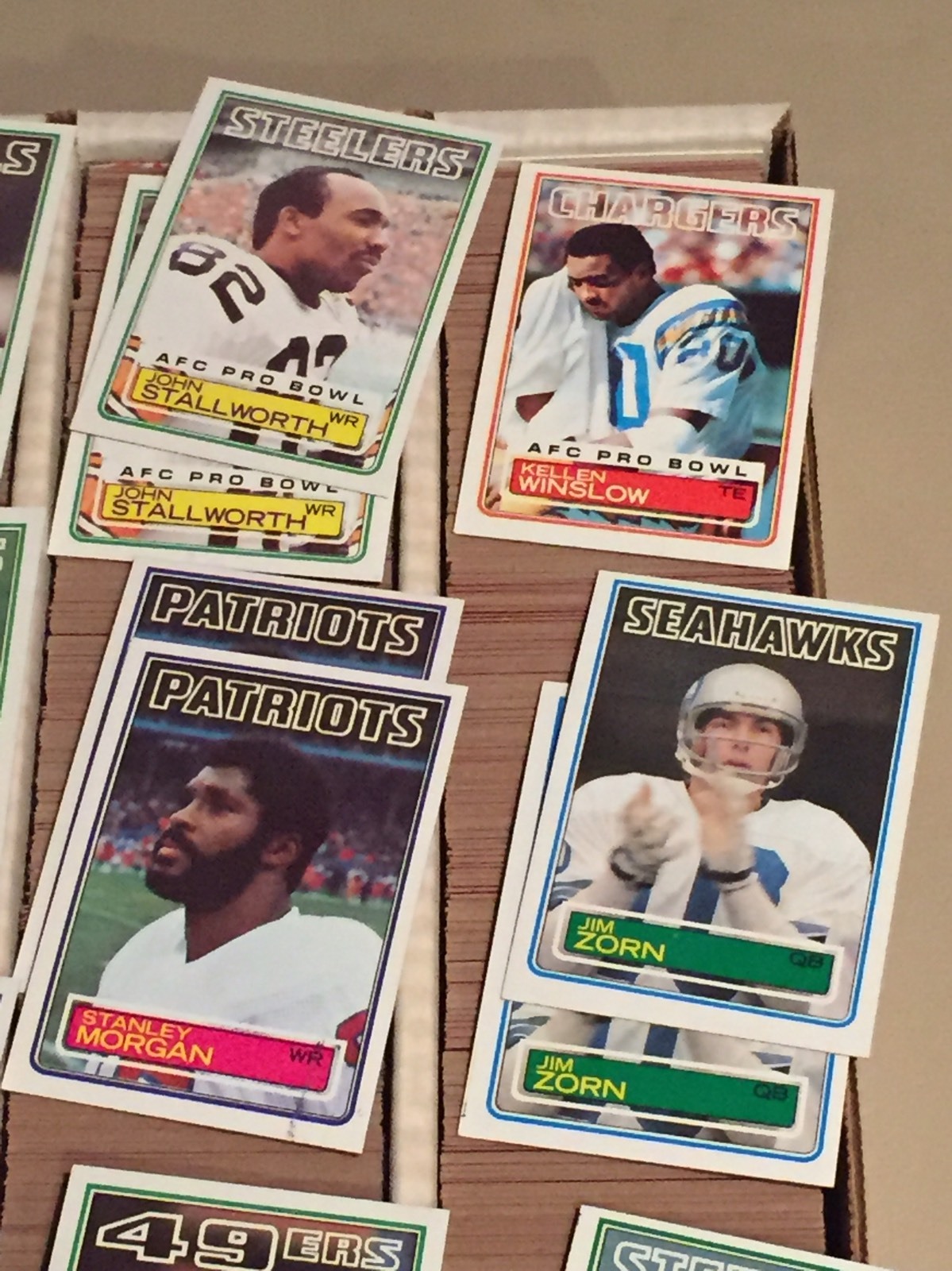 Complete Ur 1983 TOPPS FOOTBALL Cards & Sticker Inserts PICK 35 Points ...
