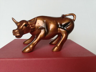2" Wall Street Stock Charging Bull Gift Collectible New York New In Box ...