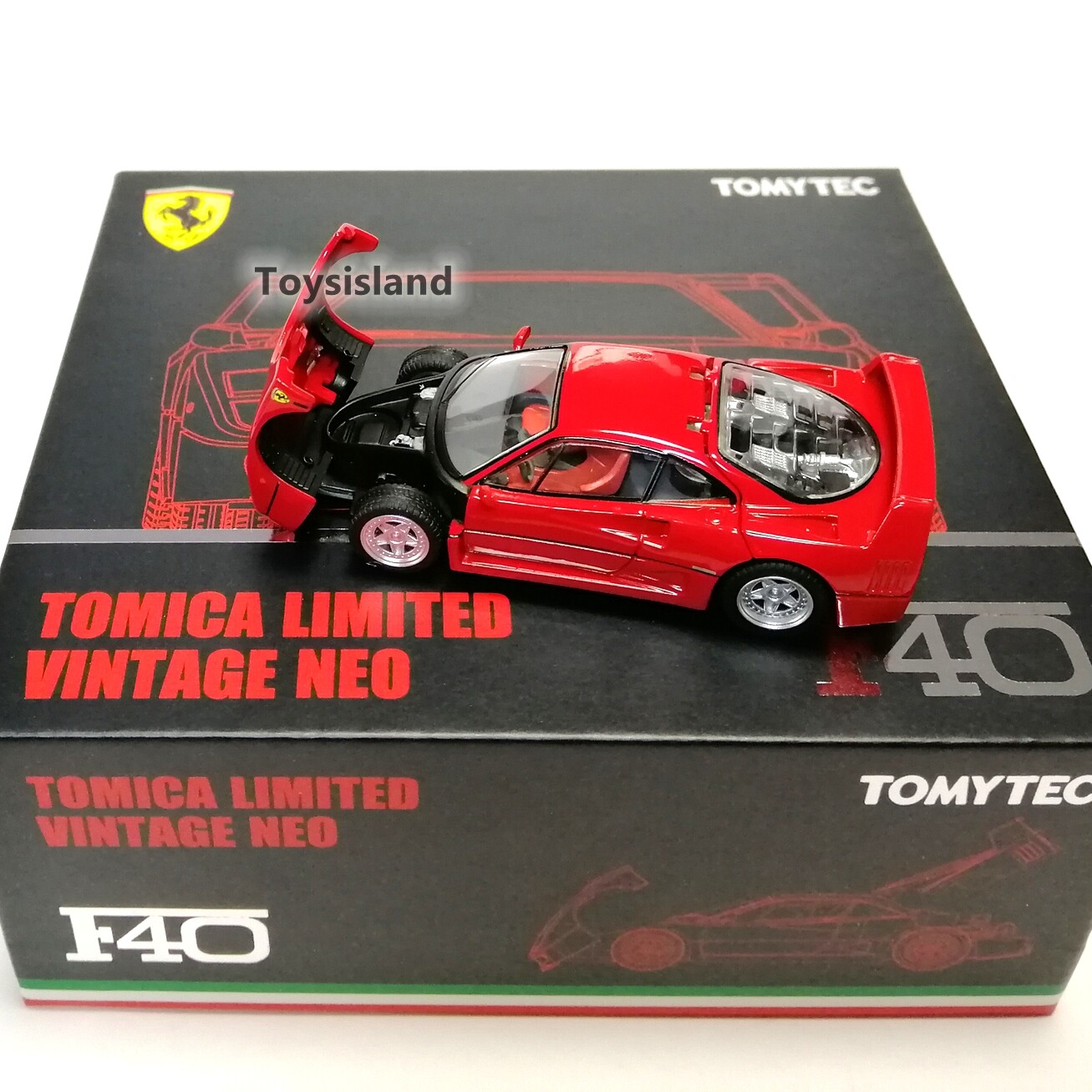 Tomica Limited Vintage NEO TLV Ferrari F40 RED 1/64 TOMYTEC TOMY LV ...