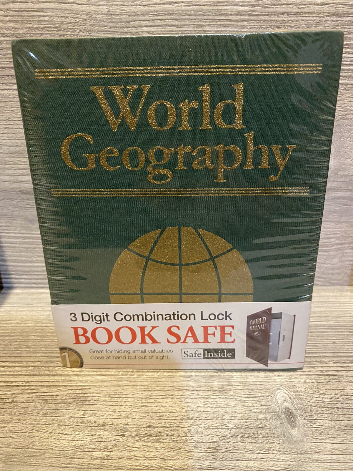 3 Digit Combination Lock Book Safe: World Geography Model 4090 Green | eBay