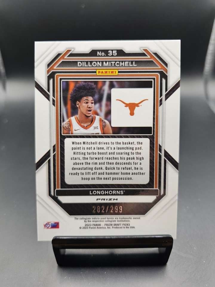 DILLON MITCHELL 2023 Panini Prizm Draft Picks RED CARD #35 /299 | eBay