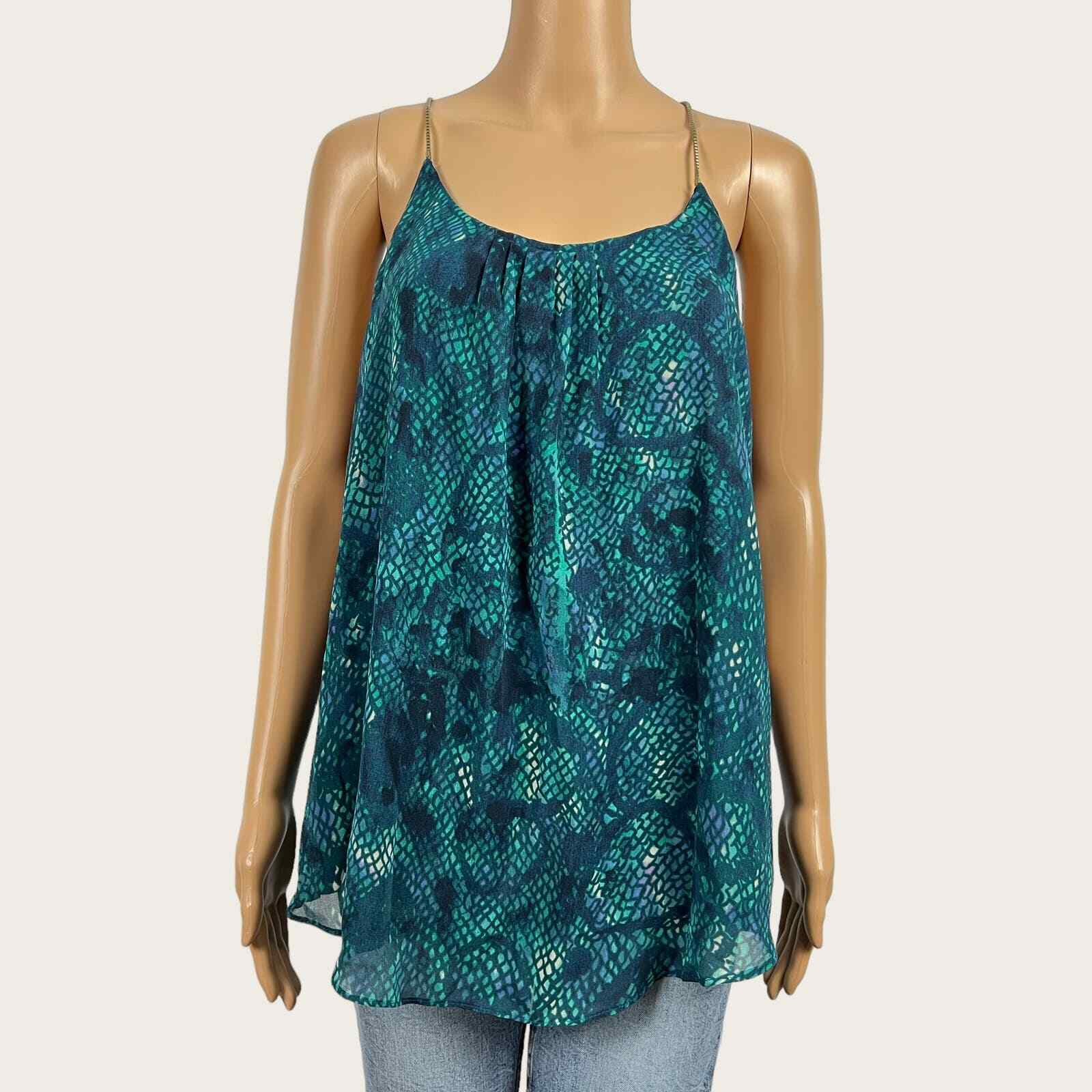 NEW Rachel By Rachel Roy LARGE Green Blue Snak Skin Chain Strap Tank ...