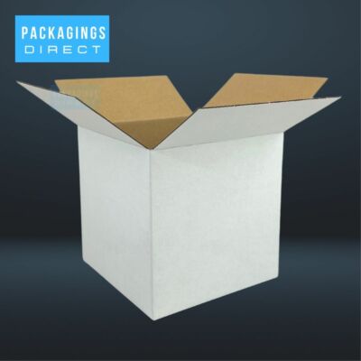 200x White Mailing Box 180 x 180 x 180mm Cube Cardboard Shipping Boxes ...