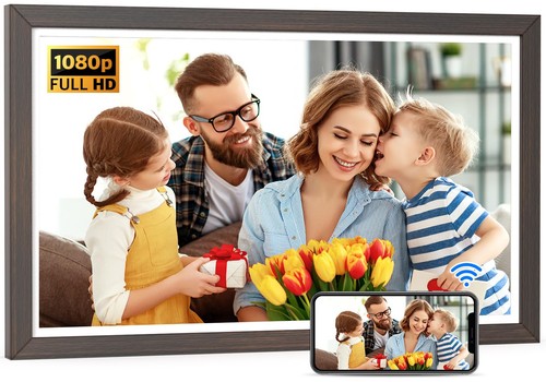Large Digital Picture Frame 21.5-inch Electronic Photo Frame, 1080P FHD ...