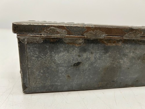 Vtg Hot Box Compound Storage Bin Railroad Embossed Lettering Galvanized ...