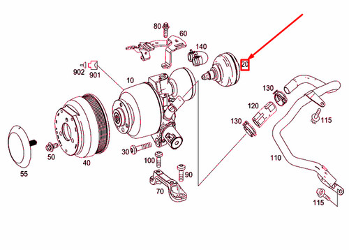 NEW MERCEDES-BENZ S W221 POWER STEERING PUMP INSULATOR A0004660400 ...
