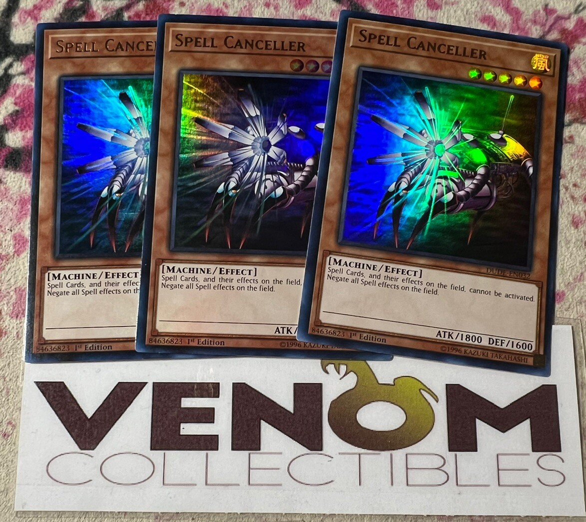 3x (M/NM) - Spell Canceller - DUDE-EN032 - Ultra Rare - 1st Edition ...