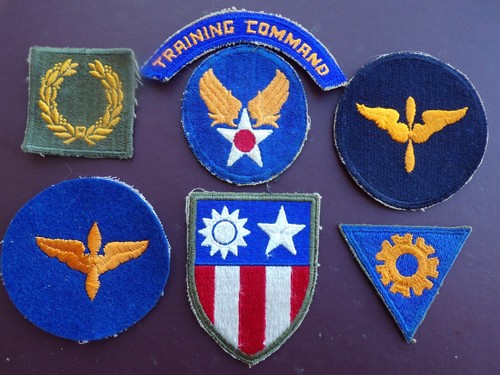 WWII US Army Patch Air Corp Force Uniform AAC Tab Lot Military Shoulder ...