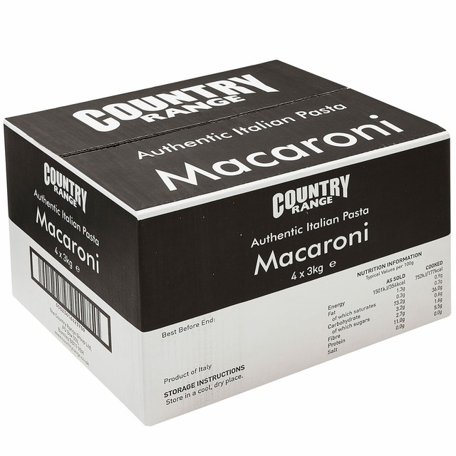 Country Range Italian Macaroni Pasta - 1x3kg Bags for sale online | eBay