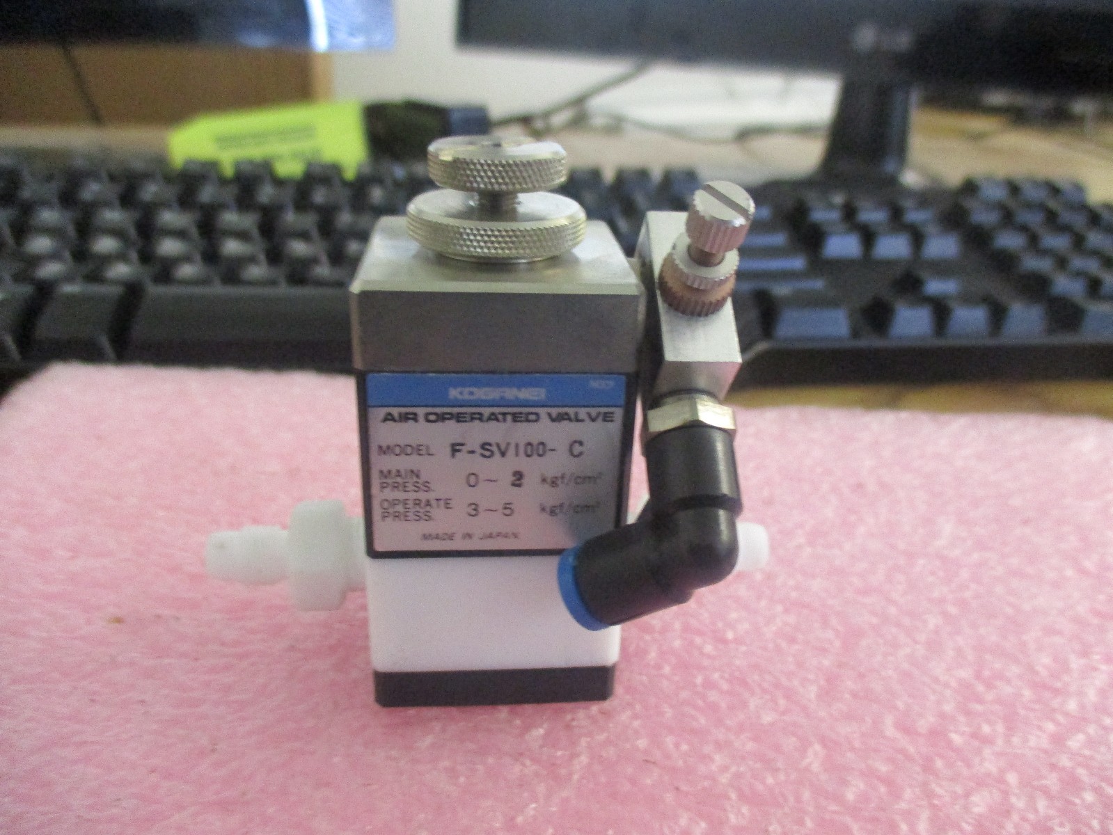 Koganei Model: F-SV100-C Air Operated Valve with Kuroda SPF-H Solenid ...