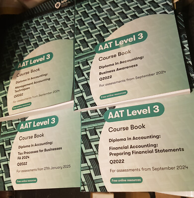 AAT Level 3 FULL SET OF BPP COURSEBOOKS AQ2022 NEW | eBay UK