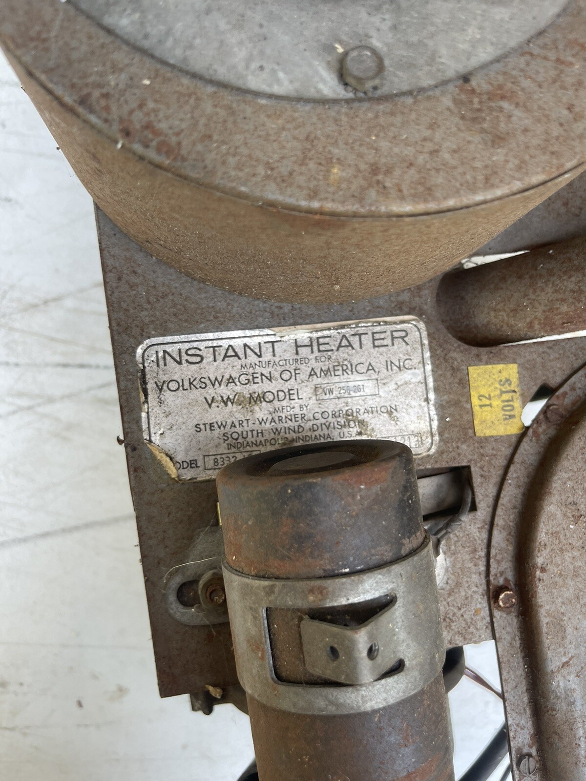 Vw Of America Instant Heater Stewart Warner 12v Beetle Bus Ghia Vw ...