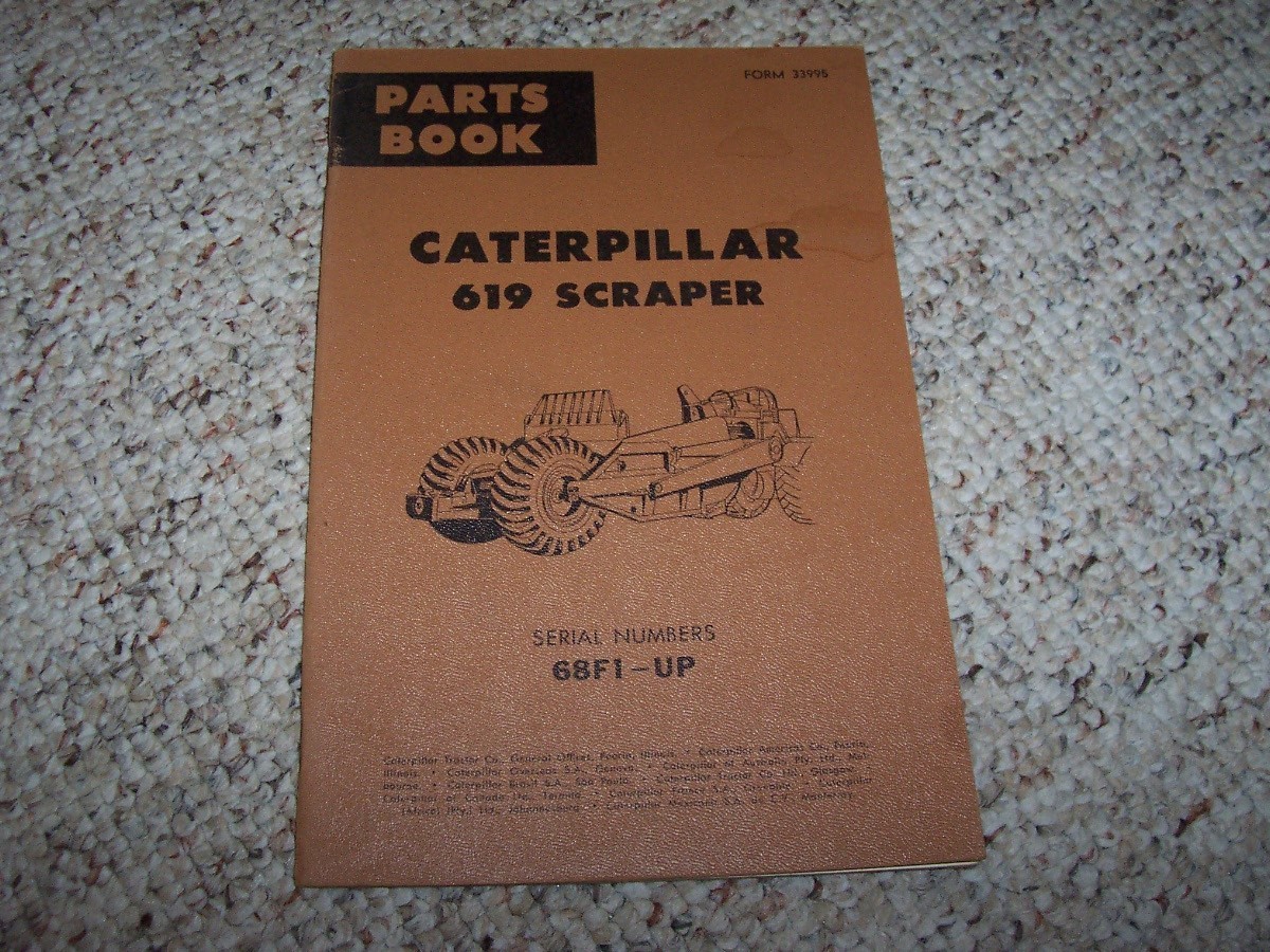 Caterpillar Cat 619 Scraper 68F1- Factory Parts Catalog Manual | eBay