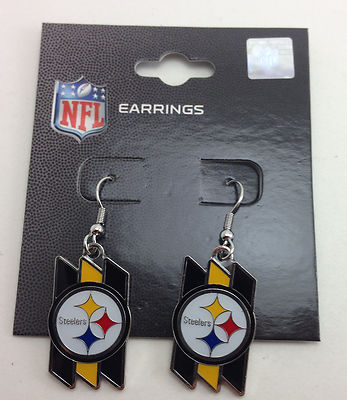 Pittsburgh Steelers Black/Gold D- Fence Logo Earrings - NFL Licensed ...