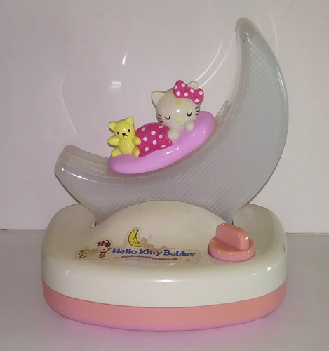 1993 Tomy Hello Kitty Babies Moonlight Serenade Night Light Crescent ...