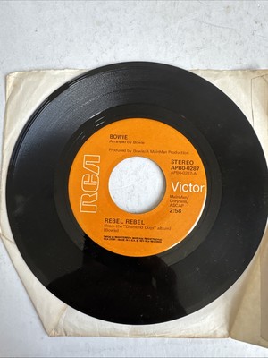 DAVID BOWIE Rebel Rebel Vinyl 7" Single Lady Spinning Soul 1974 EX | eBay