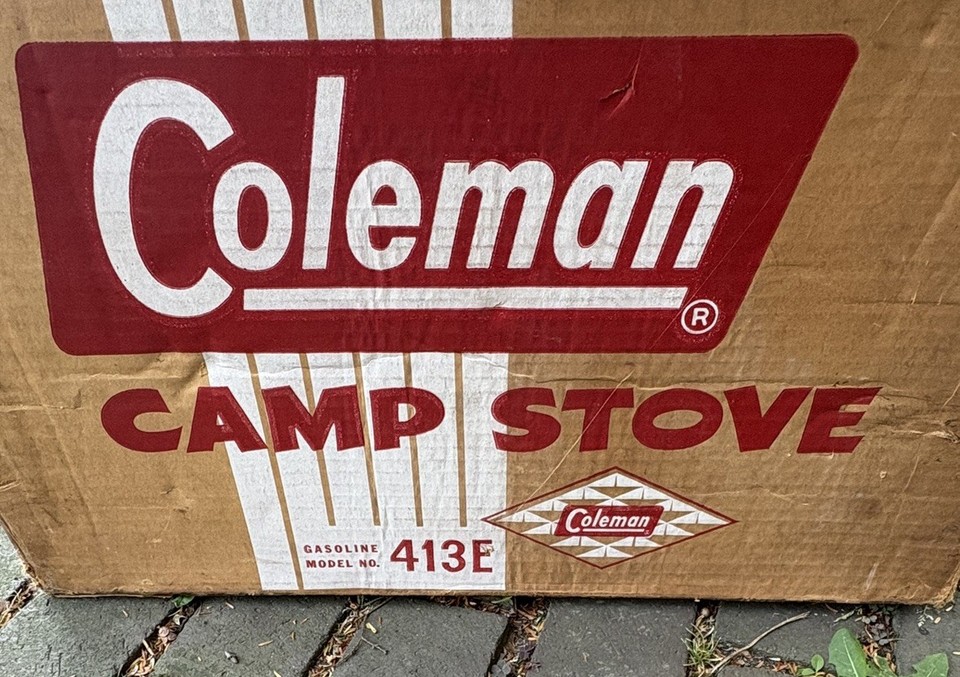 VINTAGE Coleman Model 413E Two Burner Gas Camp Stove in Original Box ...