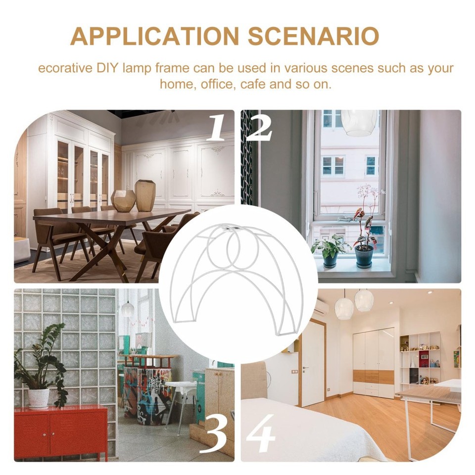 DIY Moon Shape Lampshade Frame for Table Lamps and Hanging Lights ...