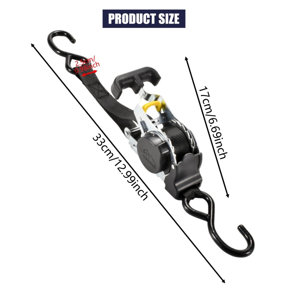 Automatic Retractable Ratchet Straps Heavy Duty Self Retracting Tie ...