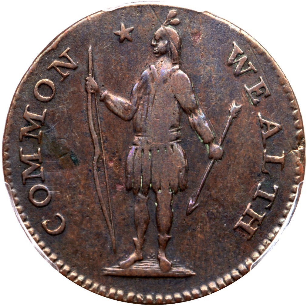 1787 R 8-G R-6+ PCGS VF 25 Massachusetts Cent Colonial Copper Coin 1c ...