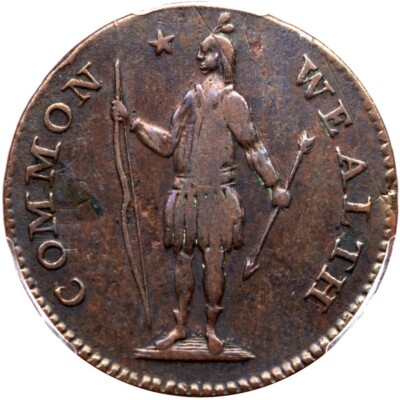 1787 R 8-G R-6+ PCGS VF 25 Massachusetts Cent Colonial Copper Coin 1c ...