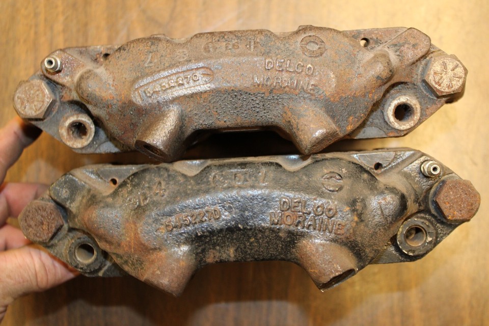 1965-1972 Corvette Original Front 1967 L88 J56 Brake Calipers Dual Pin ...