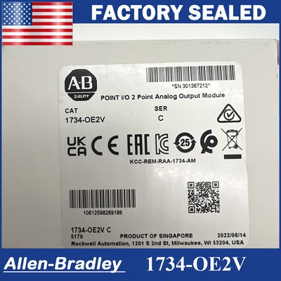 NEW Allen-Bradley 1734-OE2V POINT I/O 2Point Analog Output Module ...