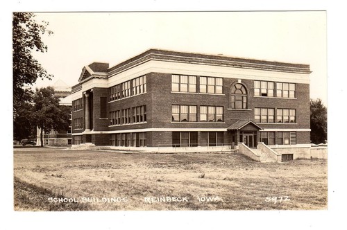 IA - REINBECK IOWA RPPC REAL PHOTO Postcard GLADBROOK REINBECK HIGH ...