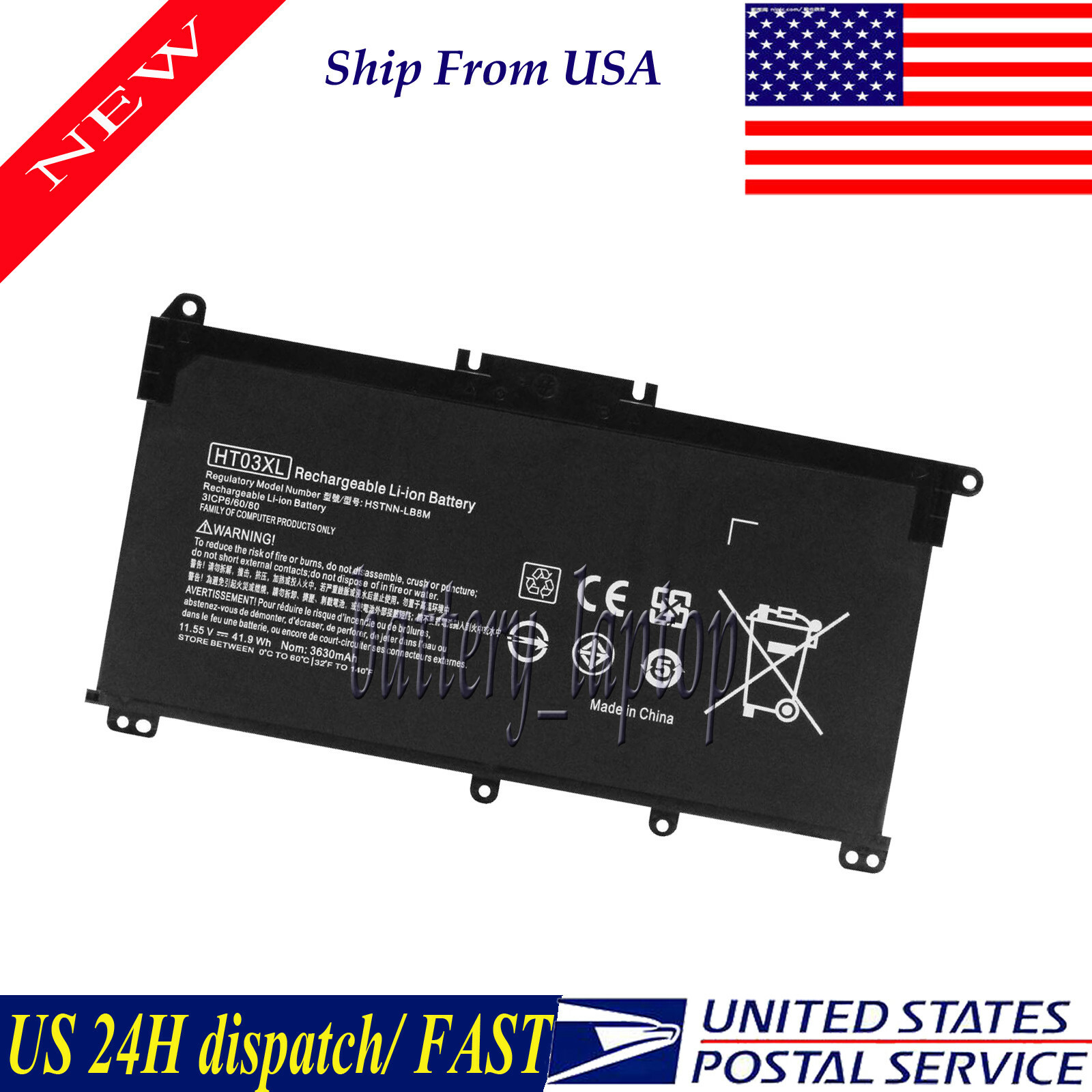 L11119-856 41.7Wh 11.55V Battery Compatible with Hp 14M-DH1003DX 14M ...