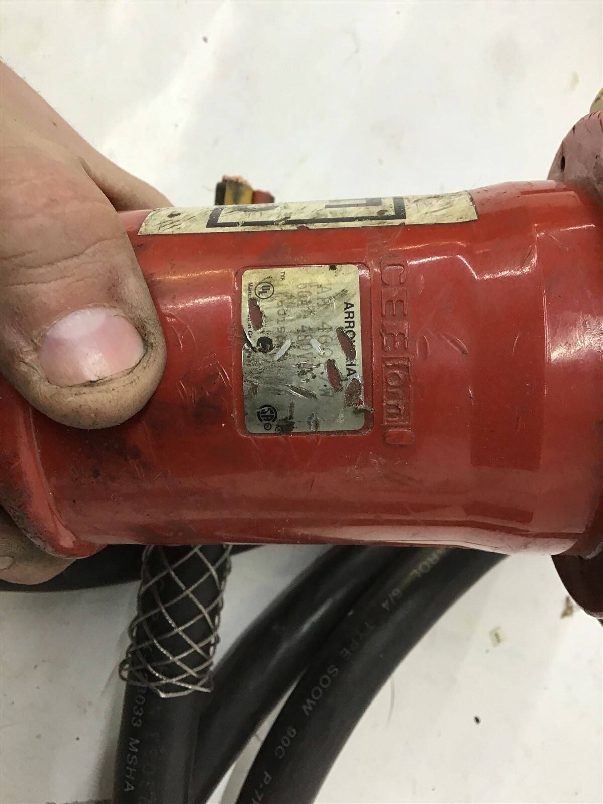 Carol 10' L SOOW 90C P-7K-123033-MSHA Mennekes 480VAC 60A Plug | eBay