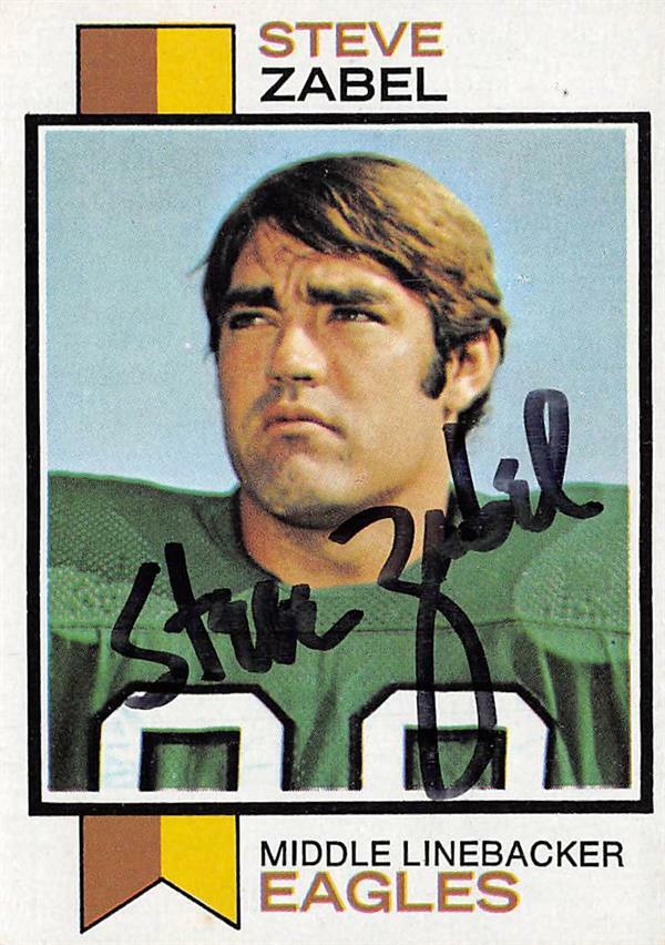 Steve Zabel autographed Football Card (Philadelphia Eagles, SC) 1973 ...