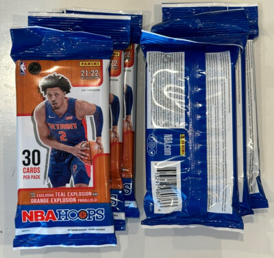 2021-22 Panini NBA Hoops Basketball Fat Cello Value Pack 30 Cards ...