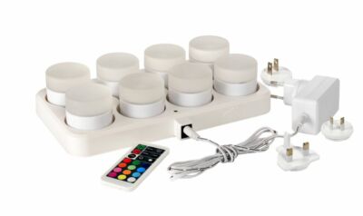 Duni 8er LED Mini Lamp-Set 186495 Multicolor inkl. Fernbedienung und ...