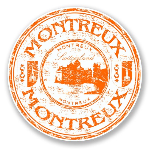 2 x 10cm Montreux Switzerland Vinyl Decal Sticker Laptop Luggage Travel ...