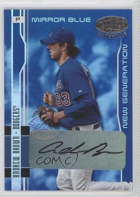 2003 Leaf Certified Materials Mirror Blue Signatures 17/50 Andrew Brown ...
