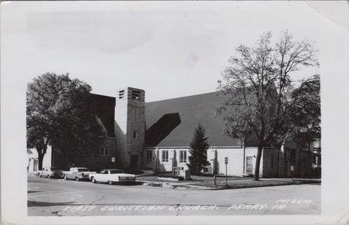 First Christian Church Perry Iowa IA Stone Facade Bell Tower Gothic ...