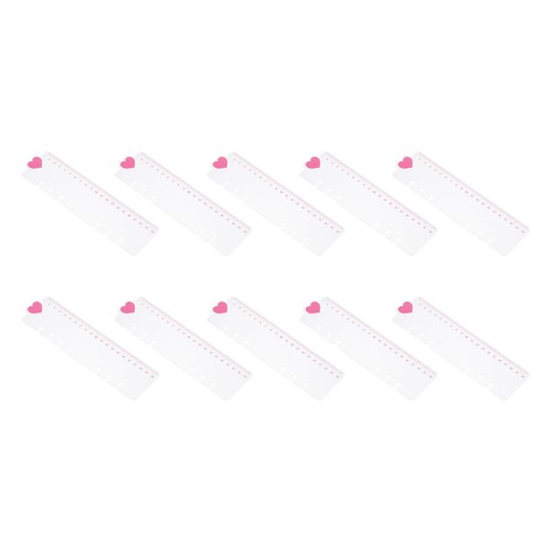 10 Pcs Plastic Bookmark Ruler,Office Book Mark Page Tool(Pink, 22x5.5cm ...